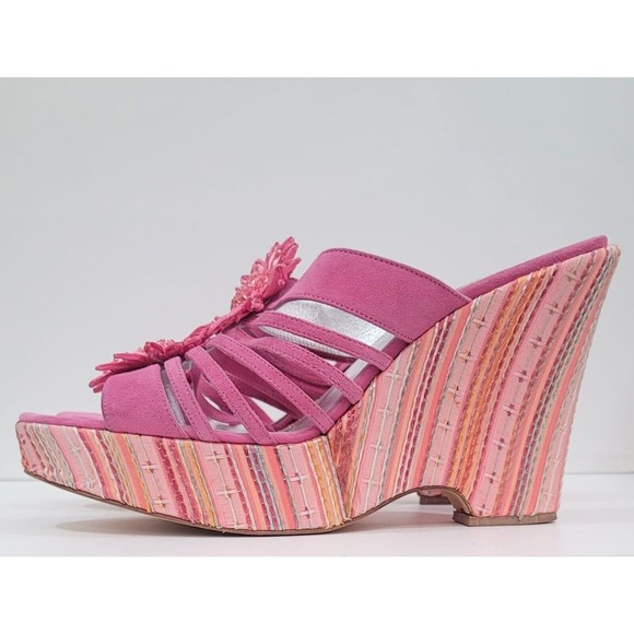 Isabella Fiore | Shoes | Isabella Fiore Italy Vixen Wedge Hot Pink ...